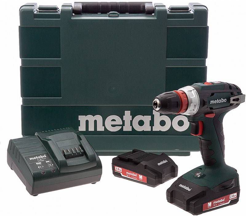 Metabo BS 18 Quick 18V Li Ion accu boor -/schroefmachine set(2x 2.0Ah ...